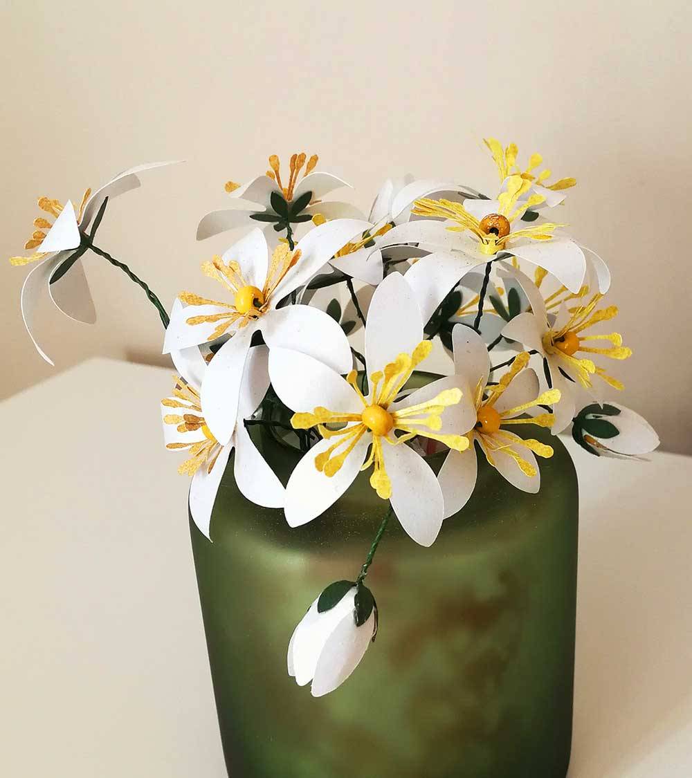 Florero flor de azahar | el avión de papel origami